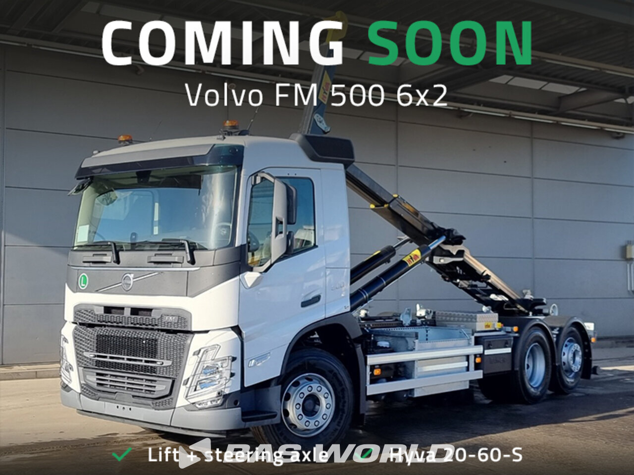 Volvo FM 500 6X2 Hyva Type: 20-60-S hooklift truck - BAS World