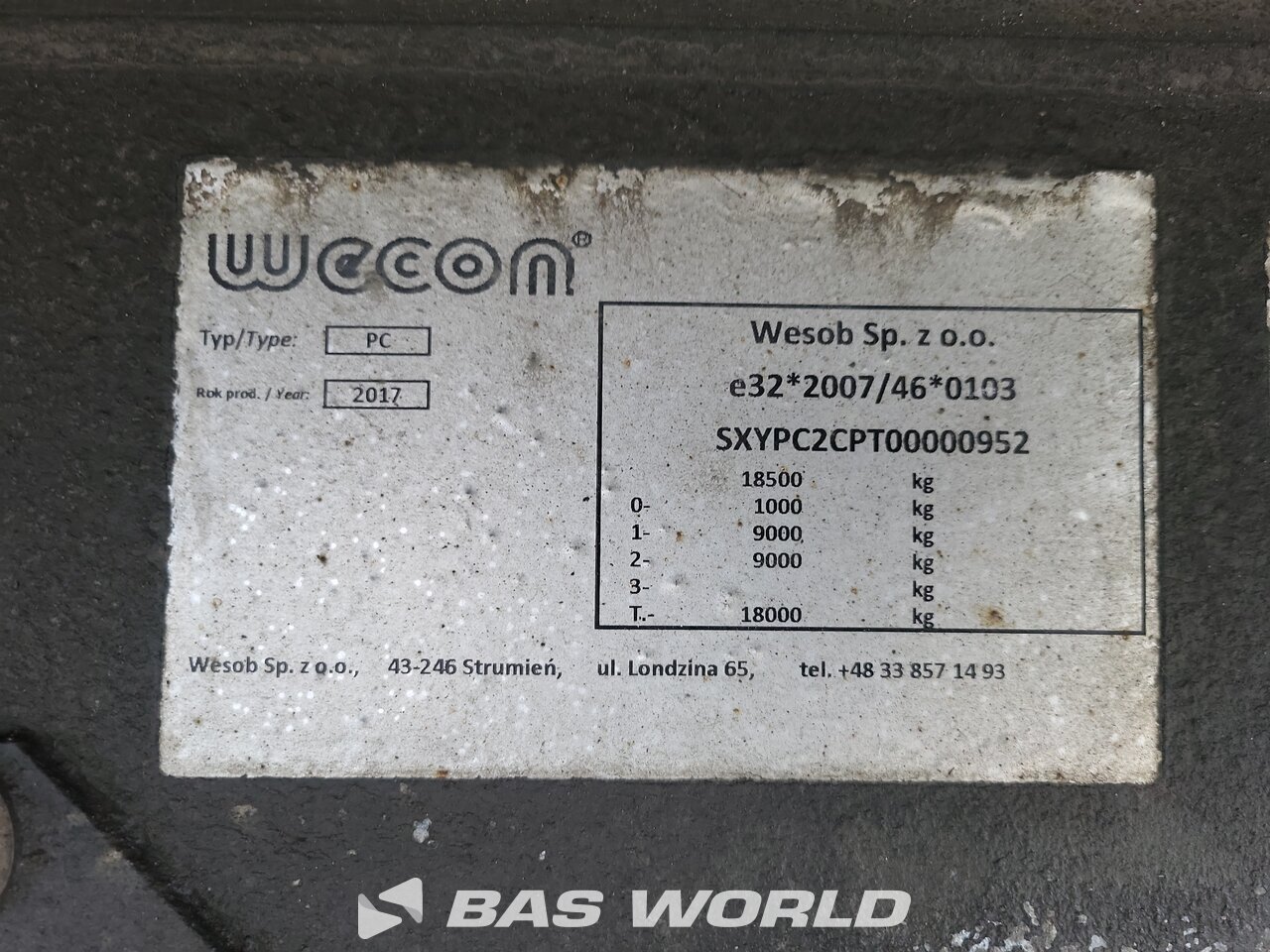 Wecon PC Flatbed trailer - BAS World